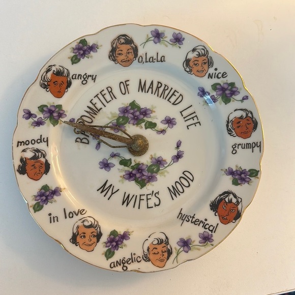 Alfred J. Weil | Wall Decor | Antique Barometer Of Hubby And Wifes Mood ...